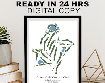 Custom Golf Course Map print - Etsy