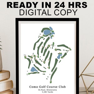 Any Golf Course Map, Custom Print of Golf Course, Custom Golf Course ...
