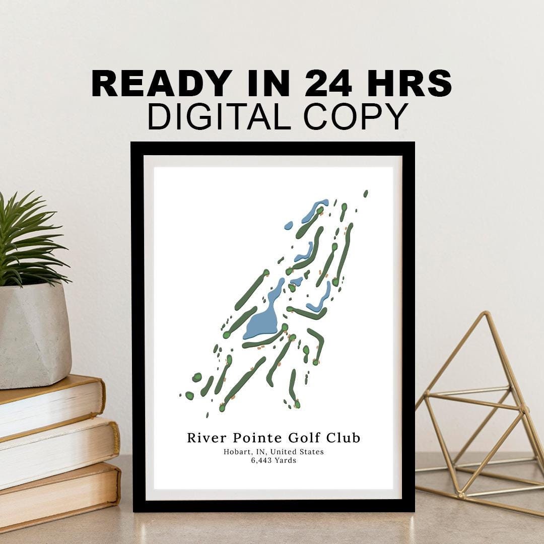 River Pointe Golf Club Course Map Printable, Custom Golf Course Map ...