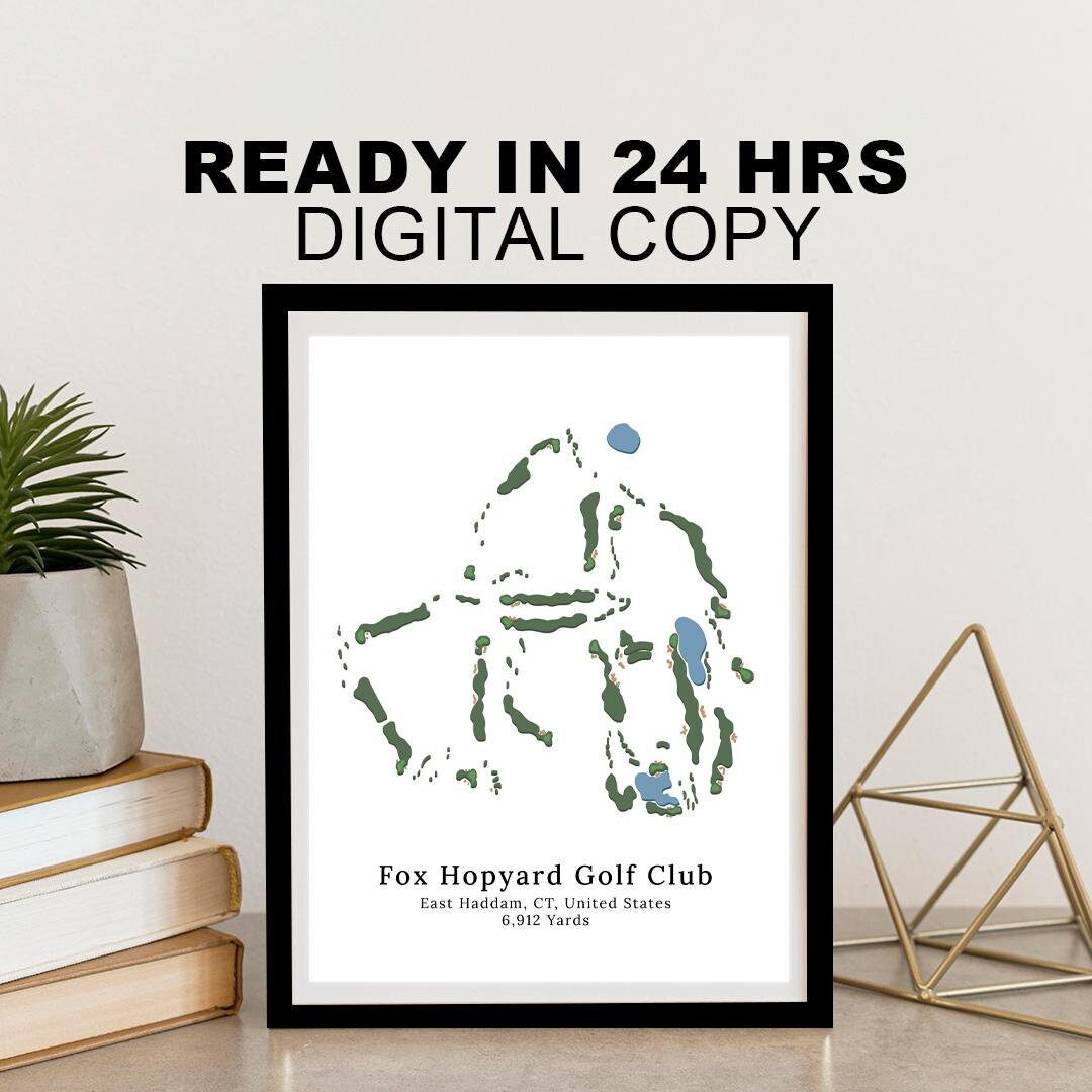 Fox Hopyard Golf Club Poster, Any Printable Golf Course Map, Custom ...