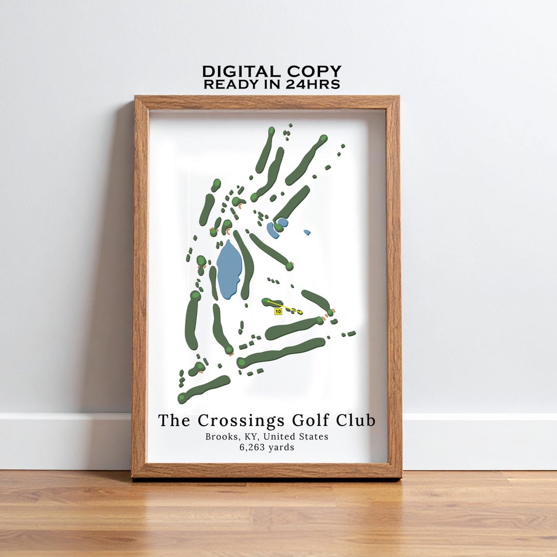 The Crossings Golf Club Map Course Printable, Custom Golf Course Map ...