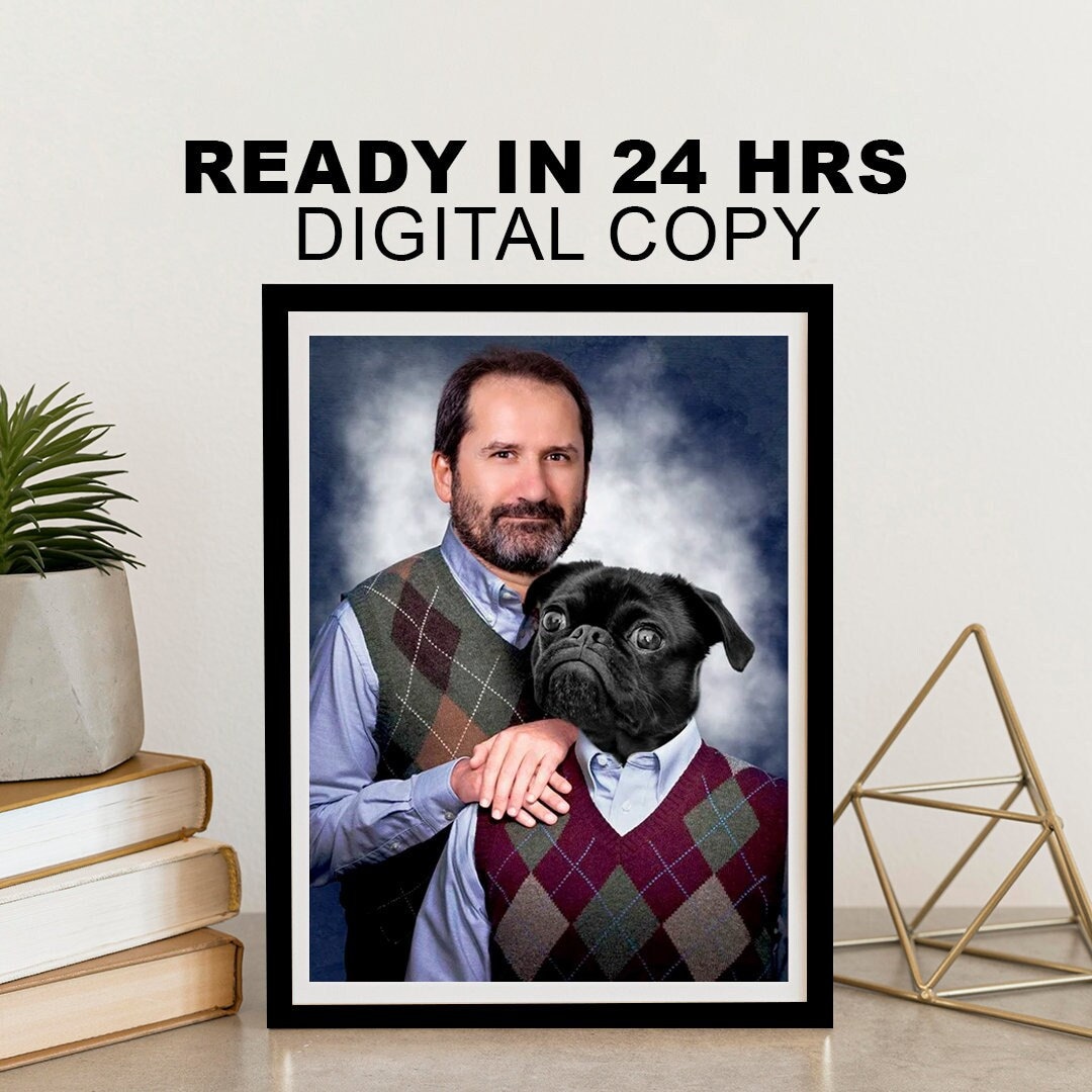 Custom Stepbrother Poster, Step Brother Portrait, Pet and Human Poster ...
