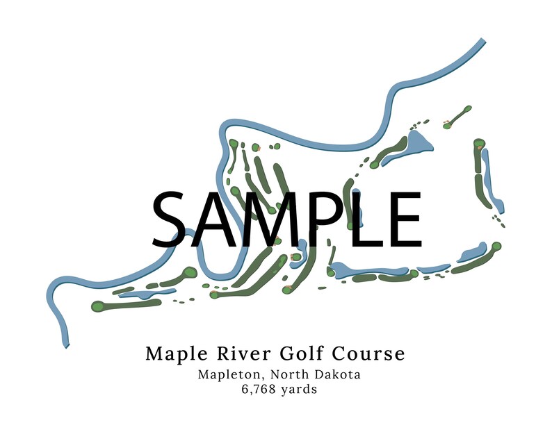 Any Golf Course Map, Custom Print of Golf Course, Custom Golf Course ...