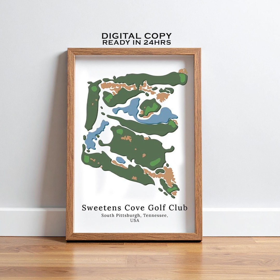 Sweetens Cove Golf Club Map Printable, Custom Golf Course Map Prints ...