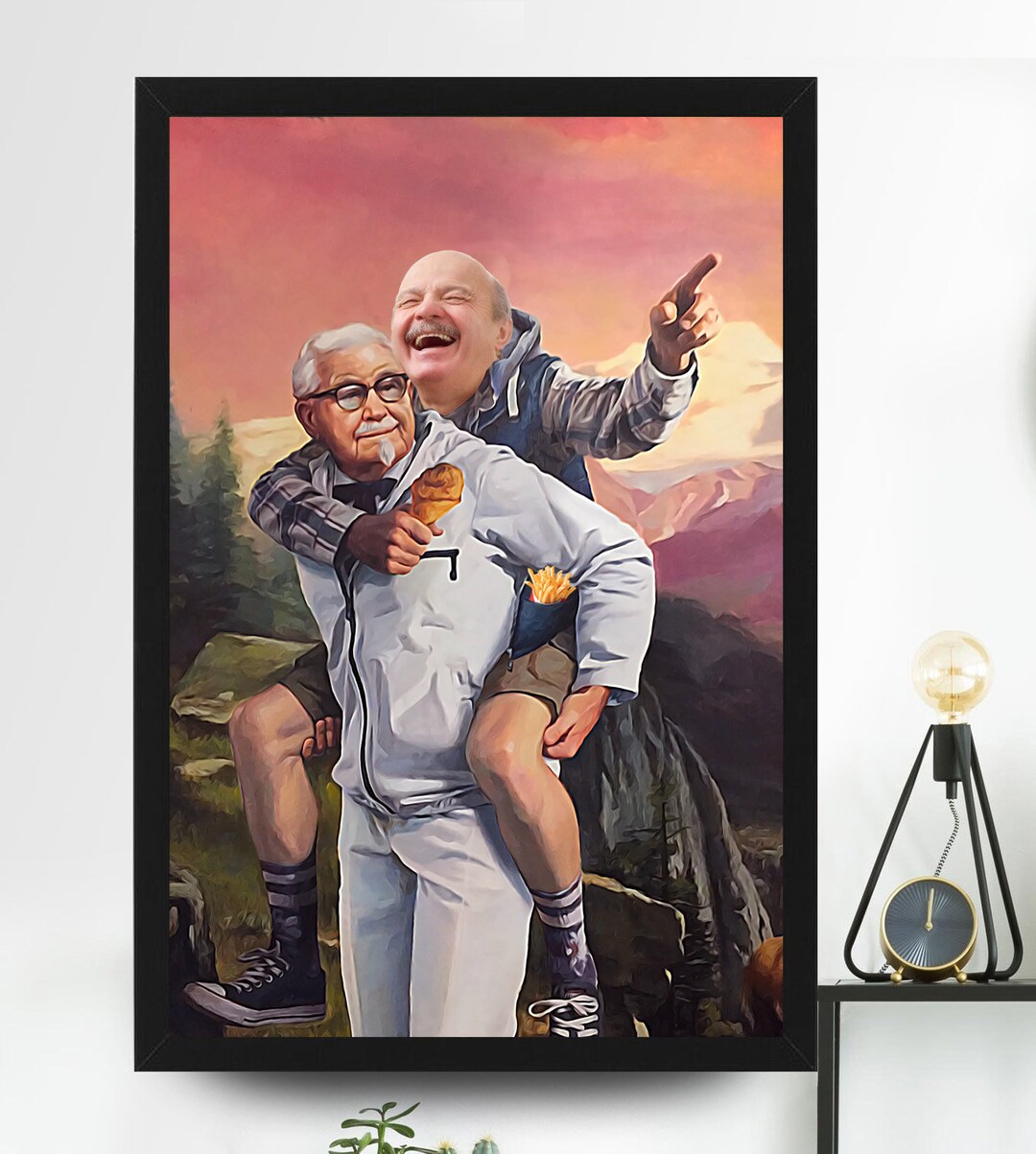 Custom Male Friend Poster, Custom Colonel Sanders Portrait, Funny ...