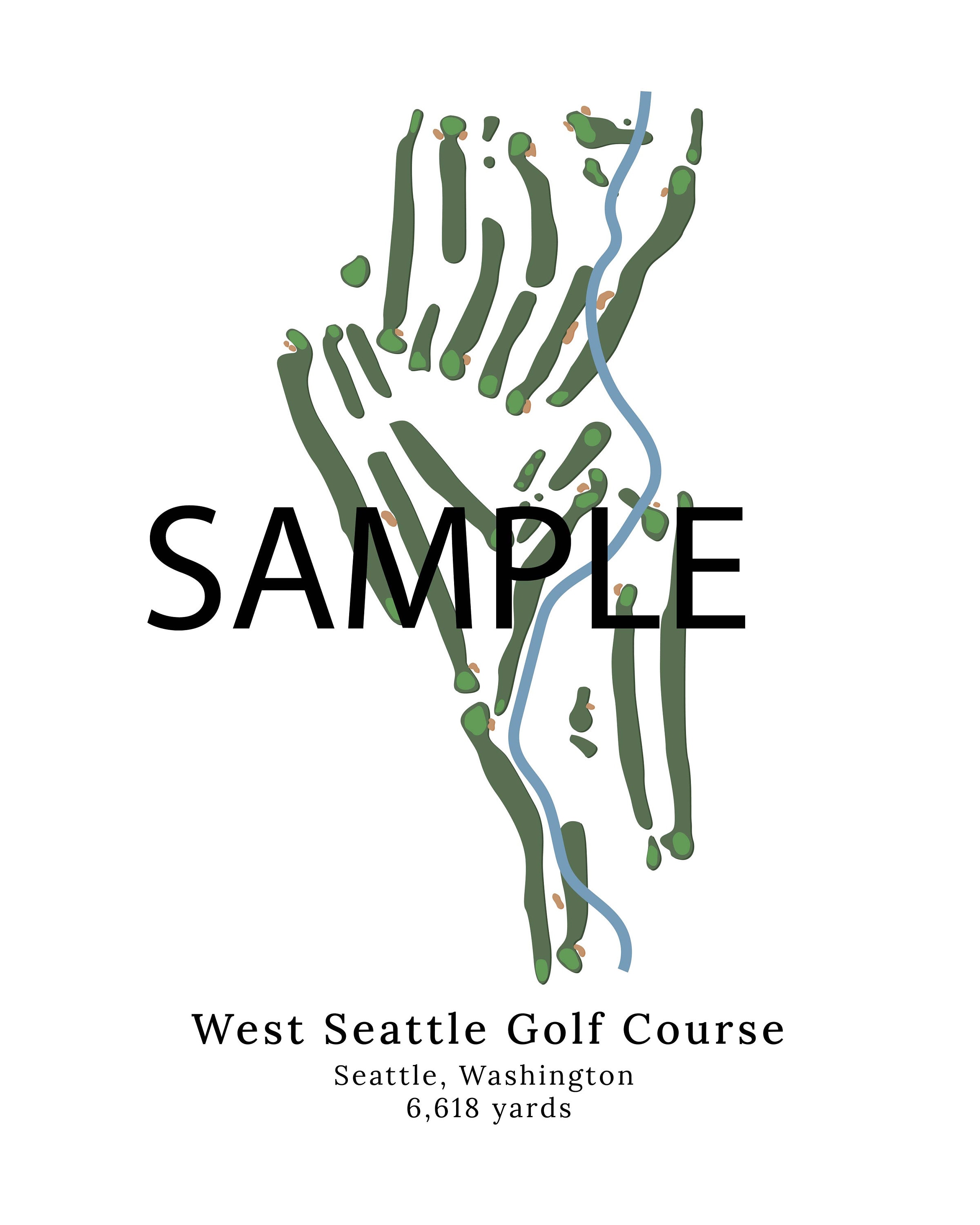 The Crossings Golf Club Map Course Printable, Custom Golf Course Map ...
