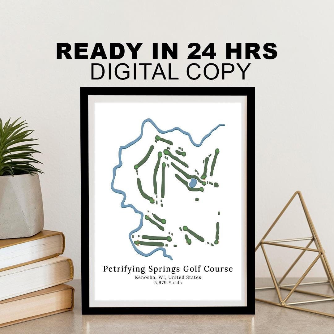 Petrifying Springs Golf Course Printable, Custom Golf Course Map Prints ...
