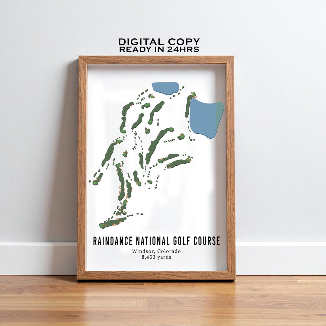 Raindance National Golf Course Print, Any Custom Golf Course Map in ...