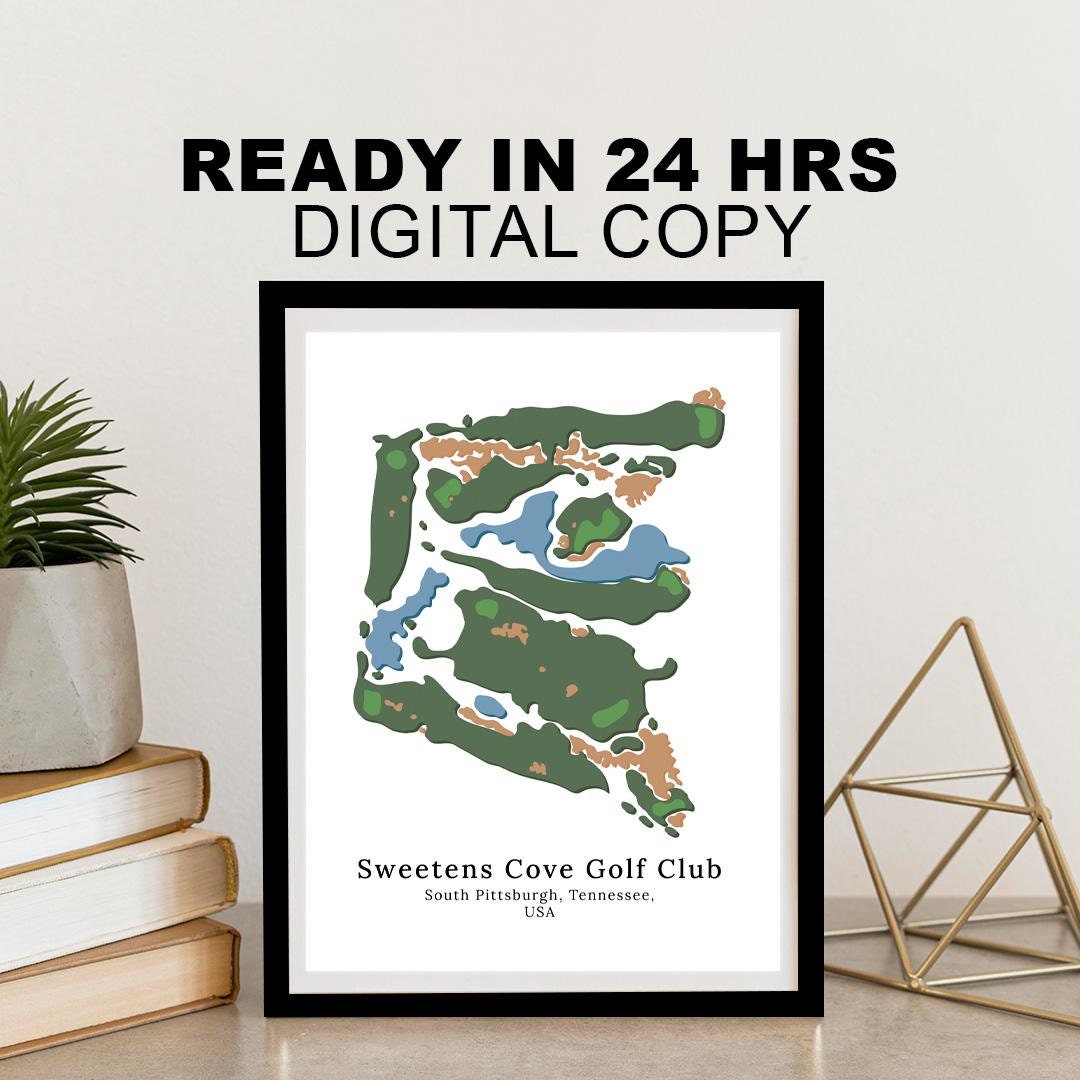 Sweetens Cove Golf Club Map Printable, Custom Golf Course Map Prints ...