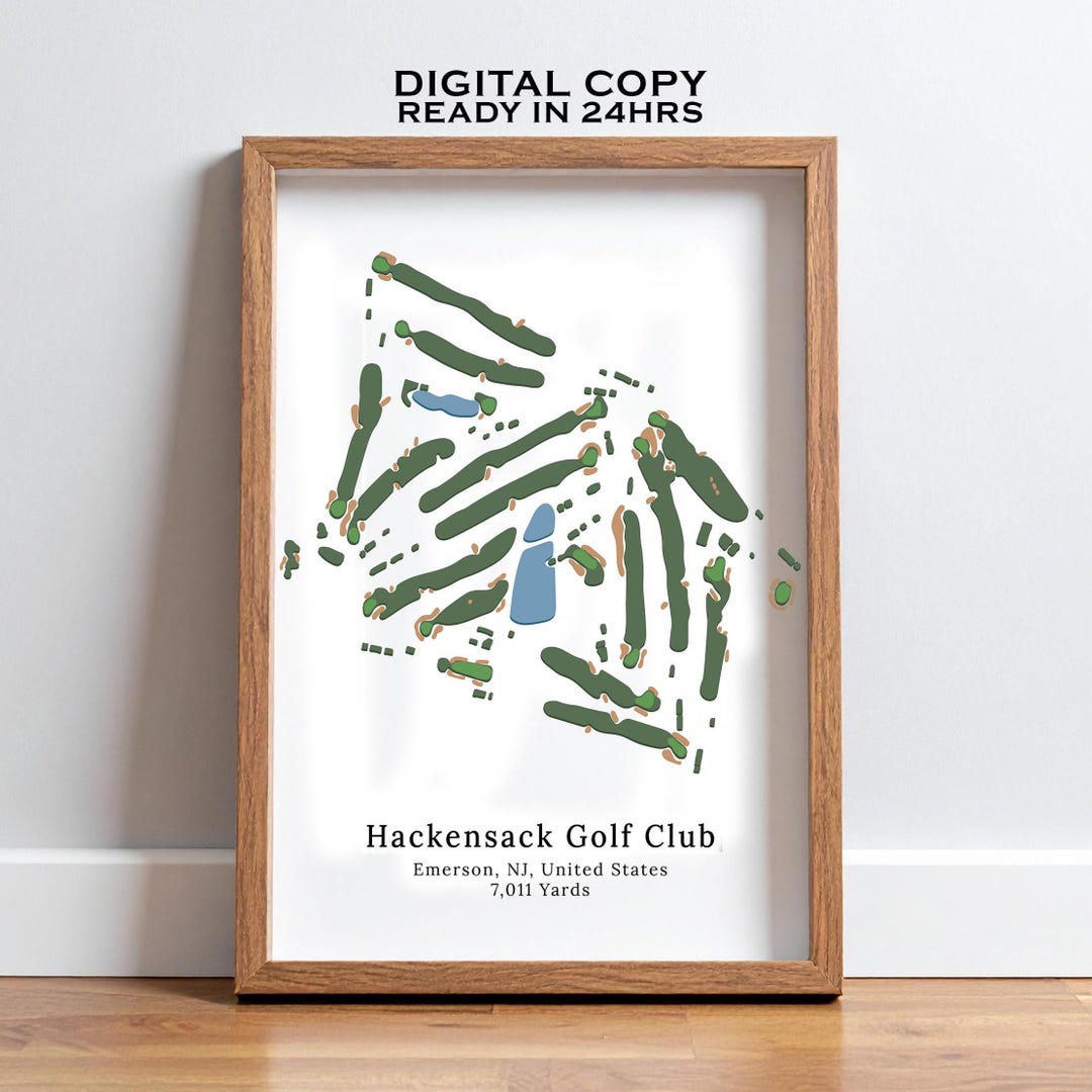 Any Golf Course Map, Custom Print of Golf Course, Custom Golf Course ...