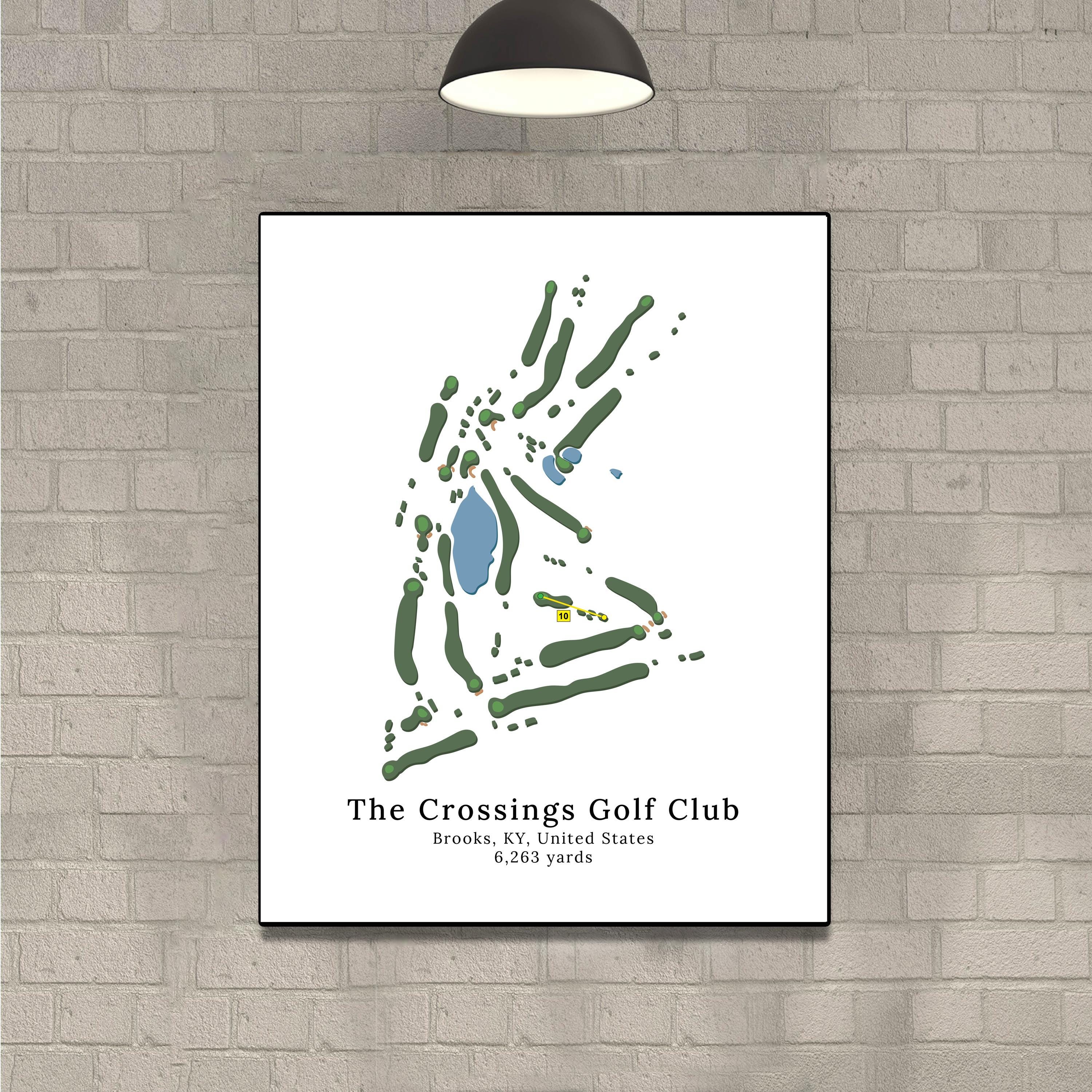 The Crossings Golf Club Map Course Printable, Custom Golf Course Map ...