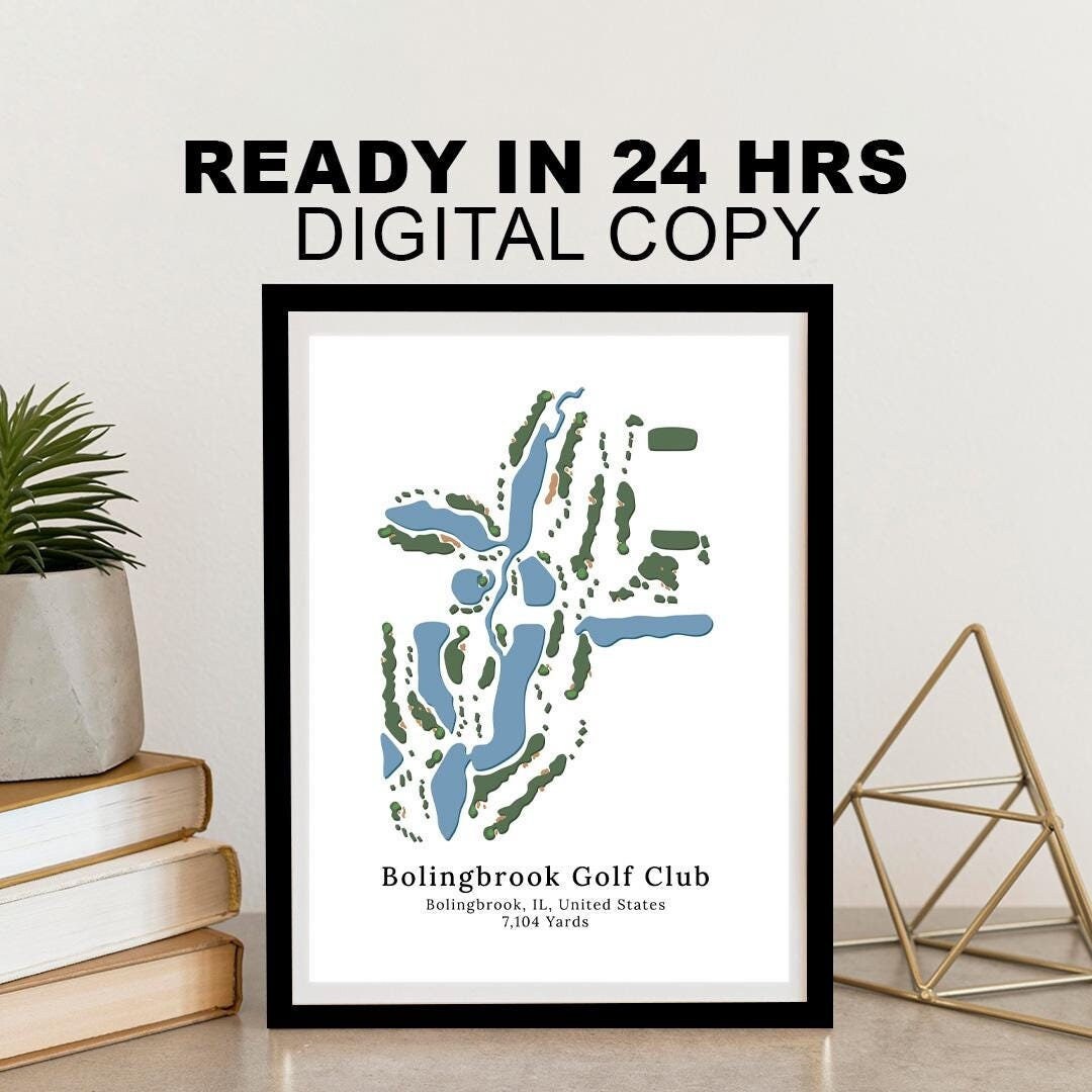Bolingbrook Golf Club Custom Golf Course Map Print, Any Golf Courses ...