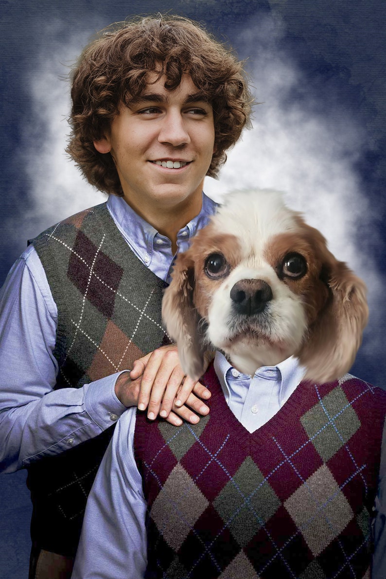 Custom Stepbrother Poster, Step Brother Portrait, Pet and Human Poster ...