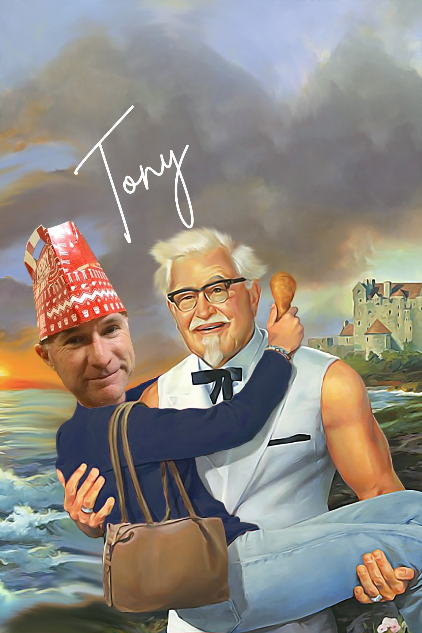 Custom COLONEL Poster, Custom Colonel Sanders Portrait, Funny Colonel ...