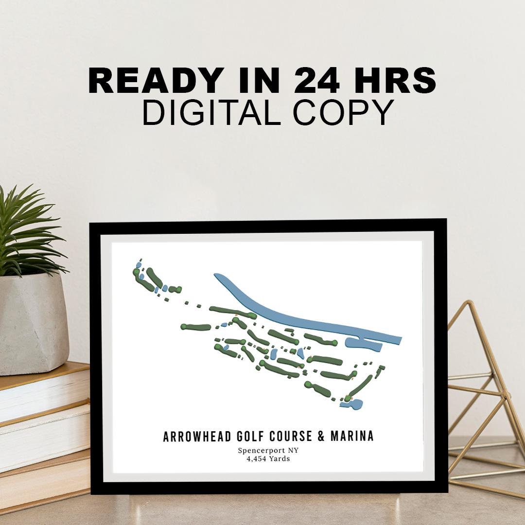 Arrowhead Golf Course & Marina Map Print, New York Golf Courses ...