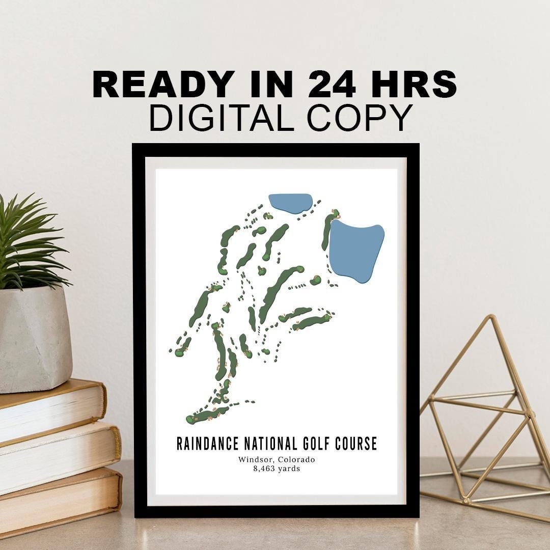 Raindance National Golf Course Print, Any Custom Golf Course Map in ...