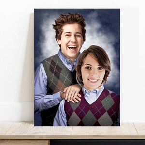 Custom Stepbrother Poster, Step Brother Portrait, Pet and Human Poster ...