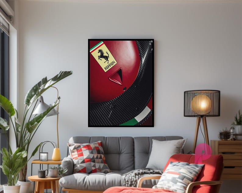 Ferrari F1 Poster, Formula 1 Poster Wall Art Print, F1 Car Wall Decor ...