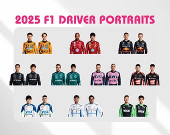 2025 F1 Drivers Name Stickers | Formula One Driver Stickers | 2025 F1 ...