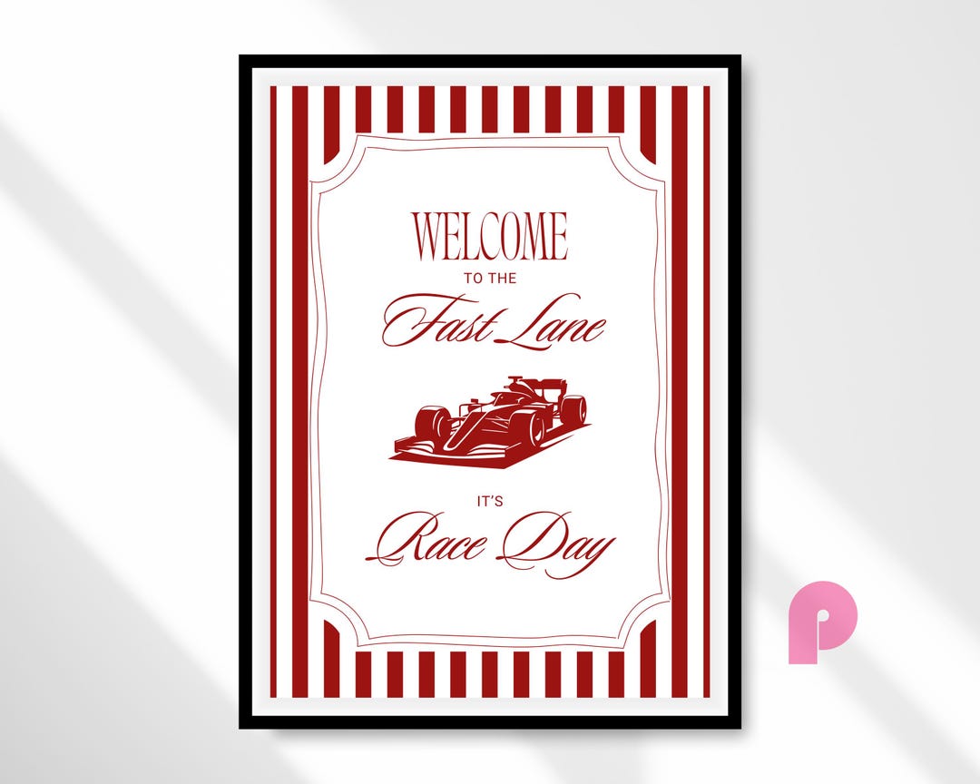 Race Day Poster, Formula 1 Poster Wall Art Print, F1 Car Wall Decor ...