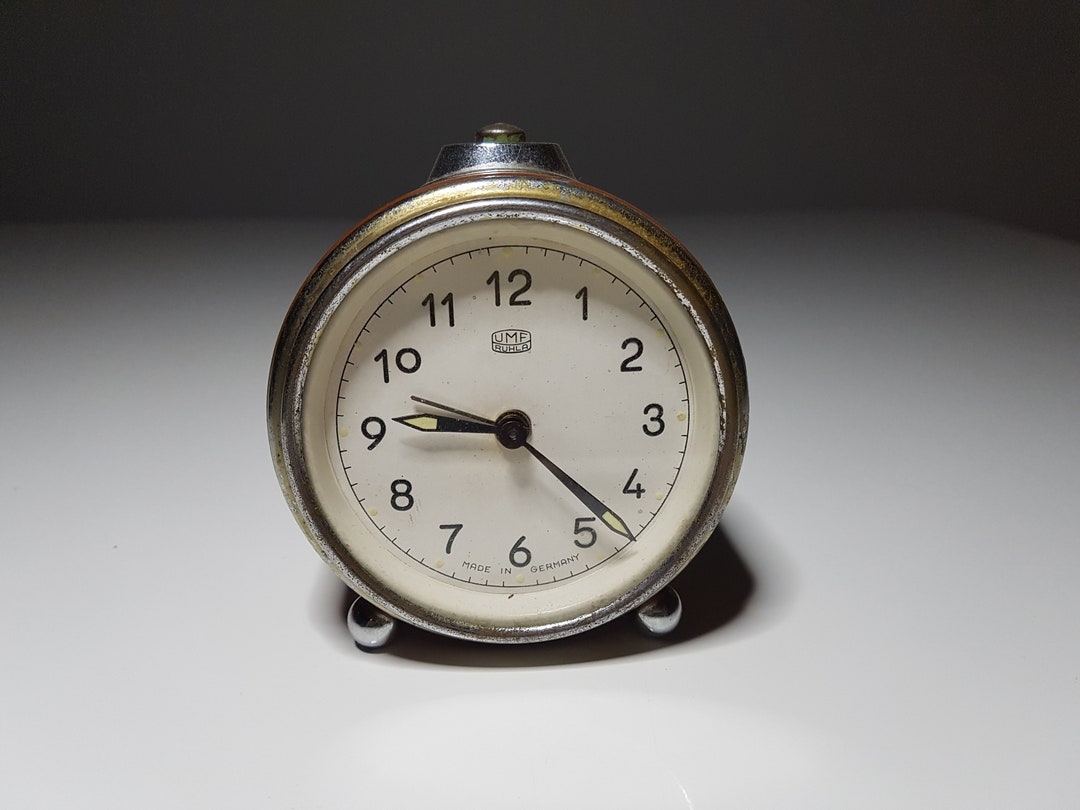 Vintage DDR Alarm Clock Ruhla 60s GDR East Germany Clock Old Wind-up ...