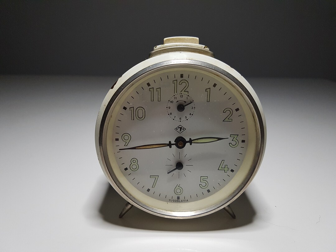 Vintage Old Yugoslavia Alarm Clock Insa 60s Mechanical Table Clock ...