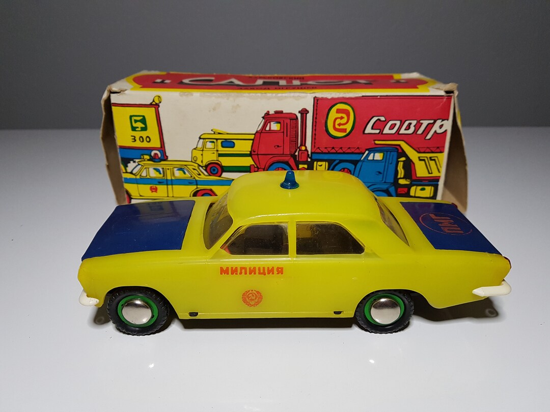 Vintage USSR Police Car GAI With Original Packaging Plastic Car ...