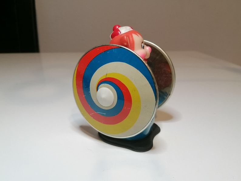 Vintage Tin Toy Bear Clown MS 207 – Wind-up Figure With Rotating ...