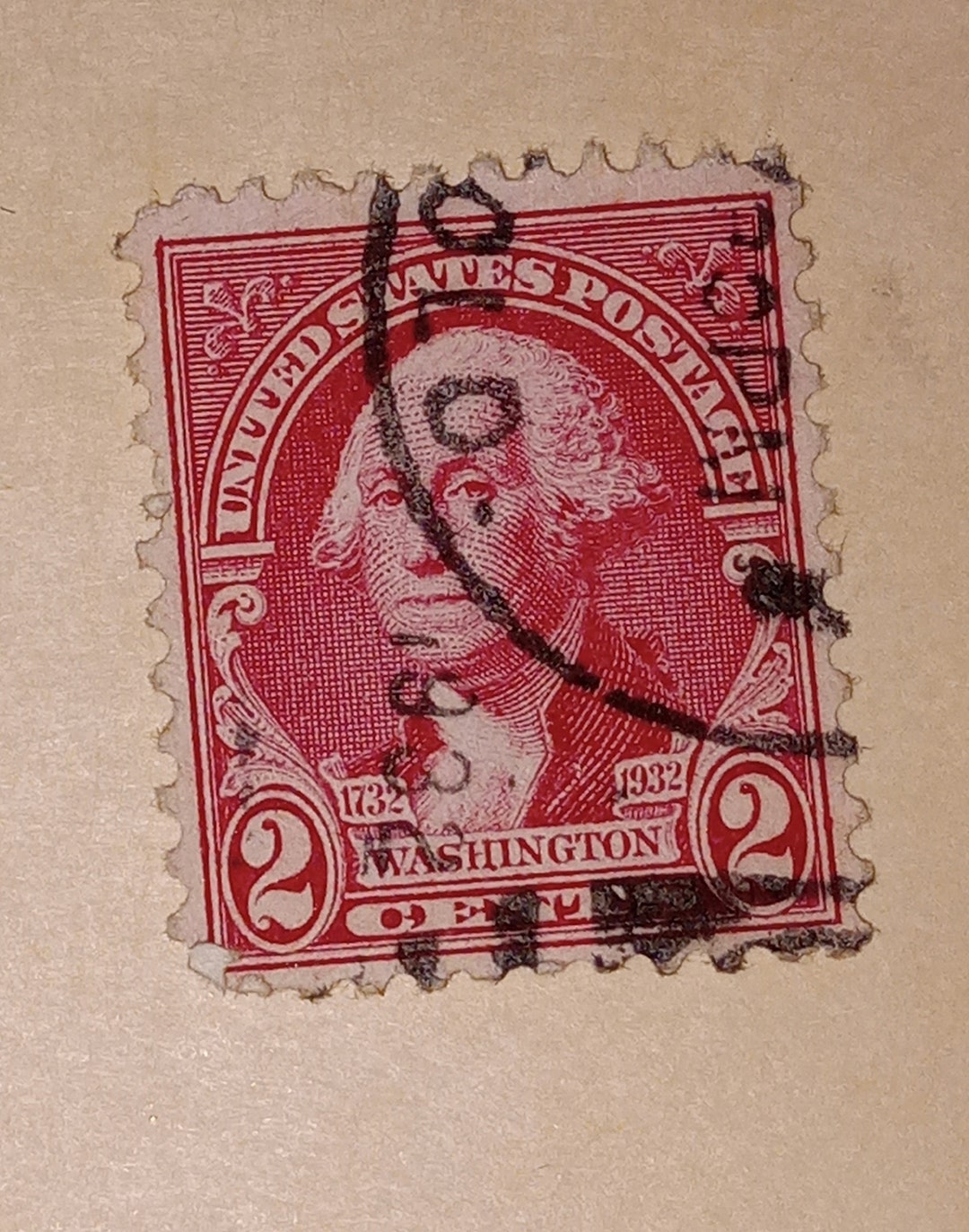 Rare 1932 Red George Washington 2 Cent Stamp Unique Marking - Etsy