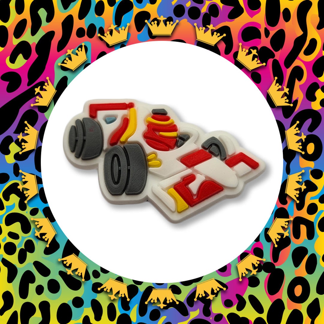 F1 Style Racing Red/white Car - Formula One Track Charm to Fit Crocs ...