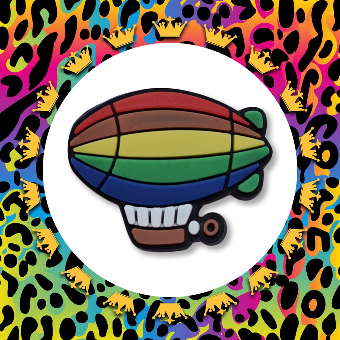 Super Cute Rainbow Blimp Hot Air Balloon Croc Charm PVC 3D - Etsy