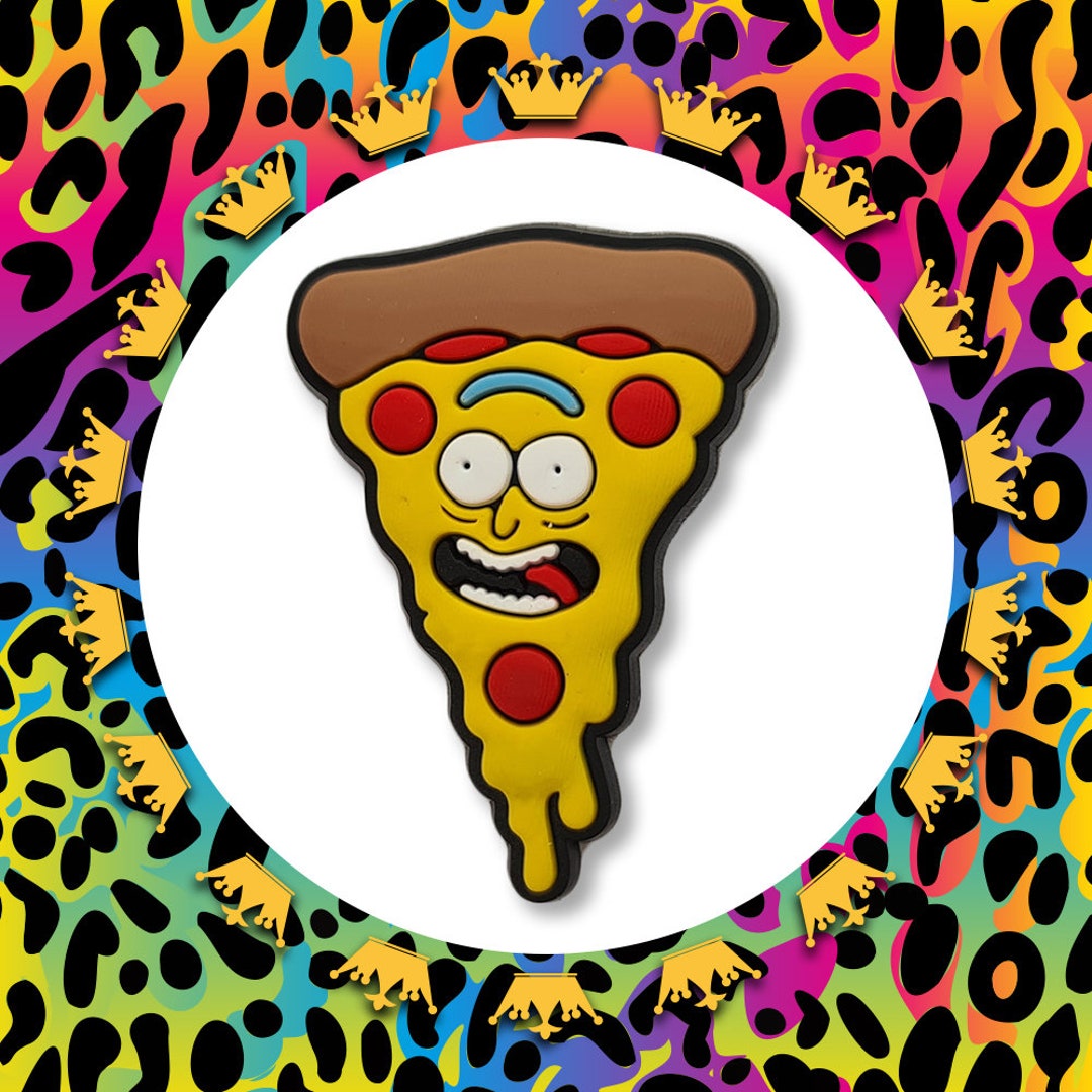 Pizza Rick Croc Charm - Funny Cartoon Food - Etsy
