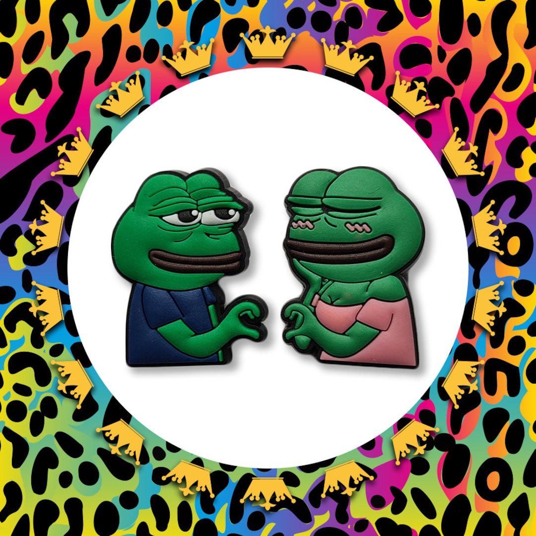 Super Cute in Love Frogs Pepe Charm to Fit Crocs/clogs - PVC - Magical ...
