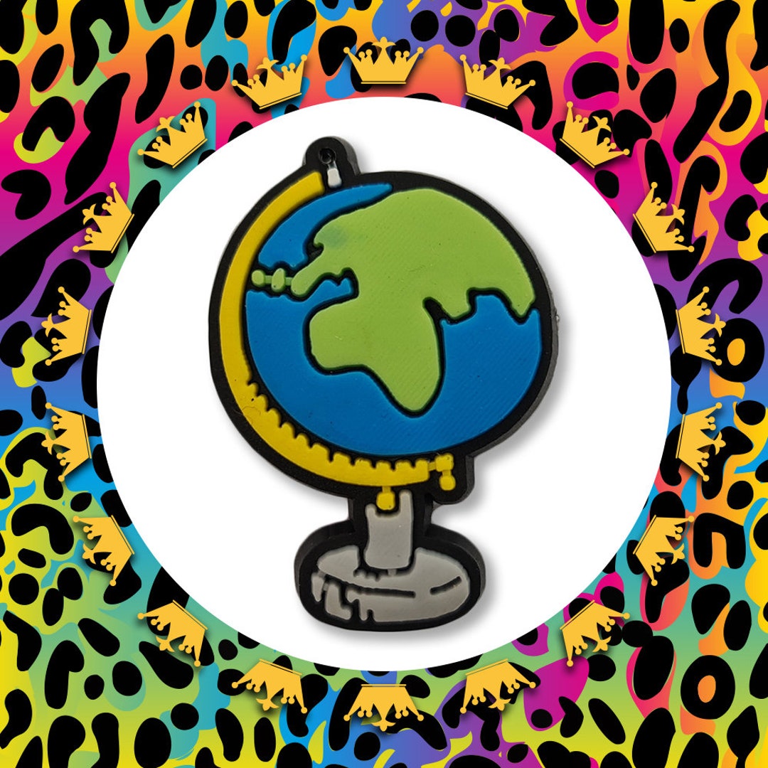 SUPER CUTE World Globe Planet Earth Croc Charm Space Geography - Etsy