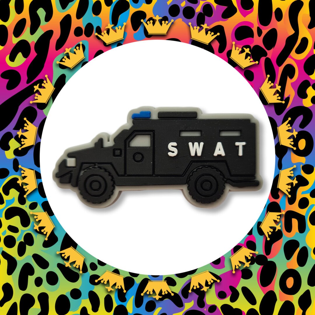 Super Cute Police SWAT Riot Van Croc Charm Law Officer - Etsy