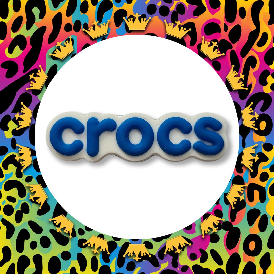 Super Cute Blue Crocs Badge Logo Croc Charm PVC Clogs - Etsy