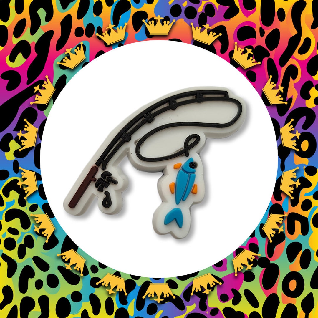 FISHING - Rod Catch Fish Charm to Fit Crocs/clogs - PVC - 3D - Gift - Etsy