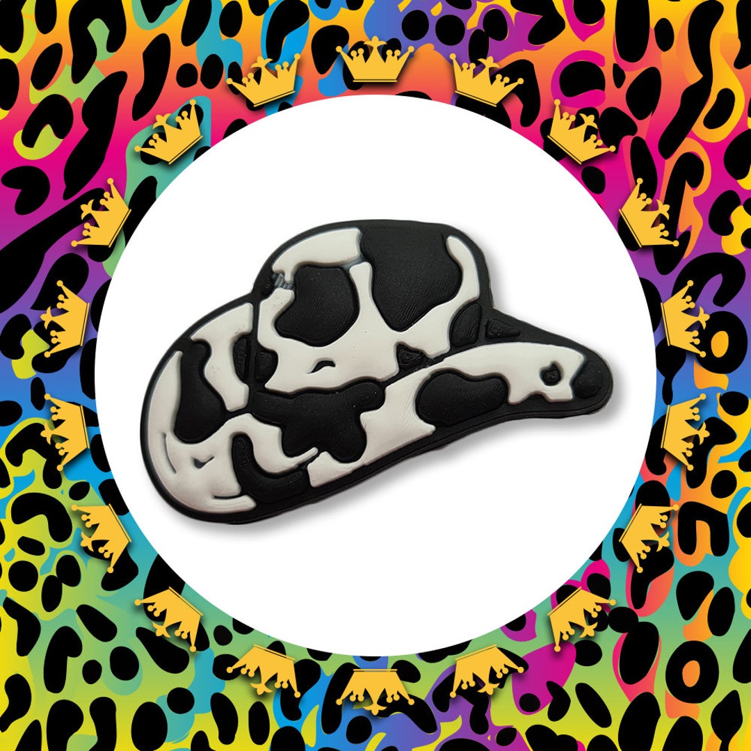 Cow Print Cowboy Hat Croc Charm - Etsy
