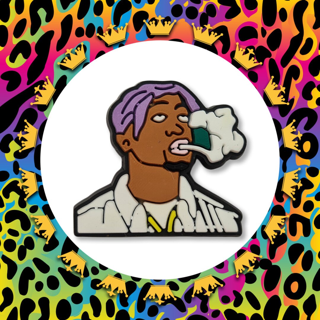 Rapper TUPAC 2PAC Smoking Croc Charm Hip Hop Music - Etsy