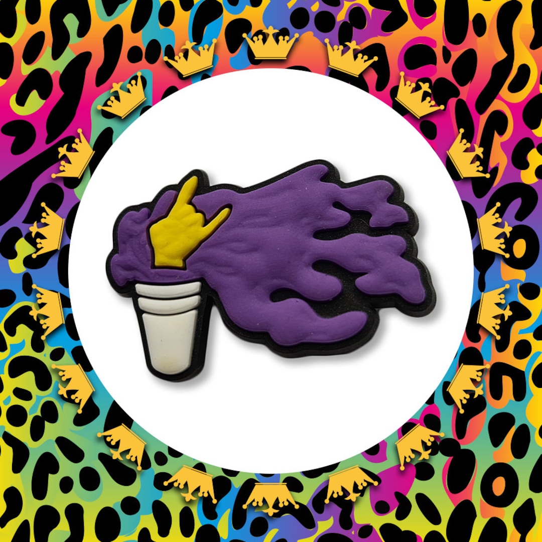Cup of Lean Purple Drank Sizzurp - Funny - Meme Charm to Fit Crocs ...