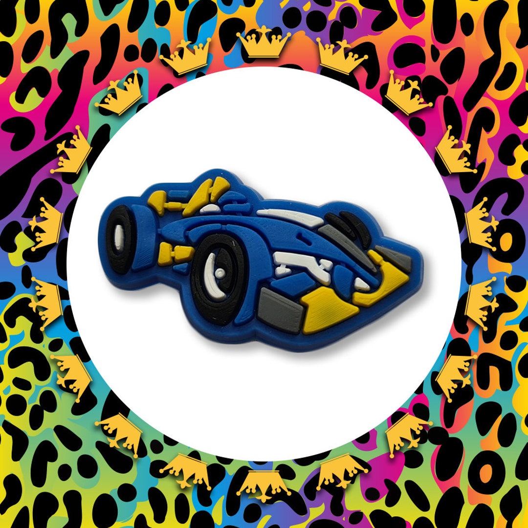 F1 Style Racing Blue Car - Formula One Track Charm to Fit Crocs/clogs ...