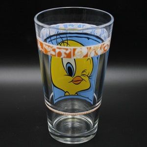 Tweety Bird Winking 16oz Pint Glass Looney Tunes Strip Sylvester ...