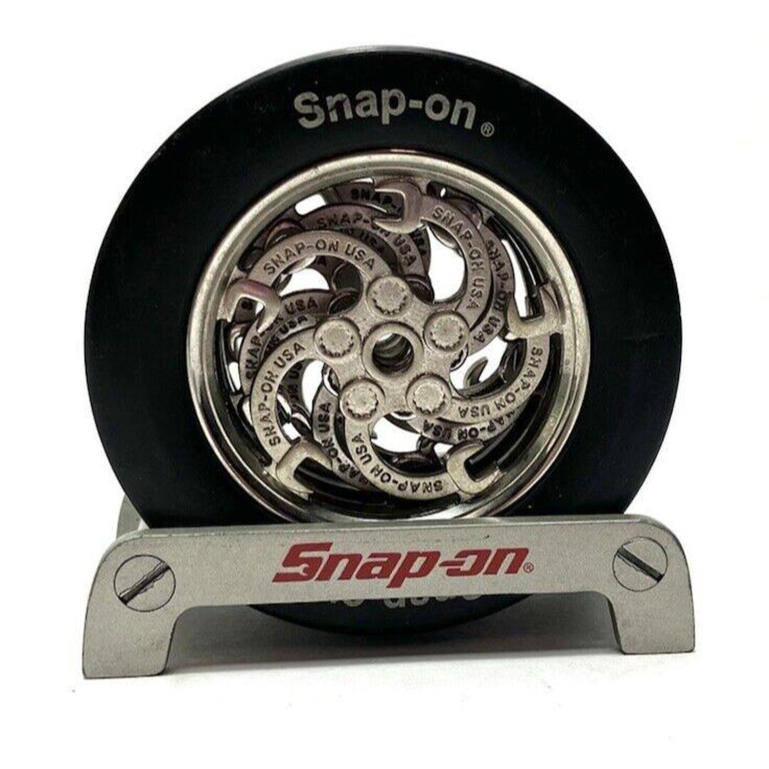Snap-on Tools Tire 4 Coaster Set Metal Wrench Wheels Rims Rubber Tire ...