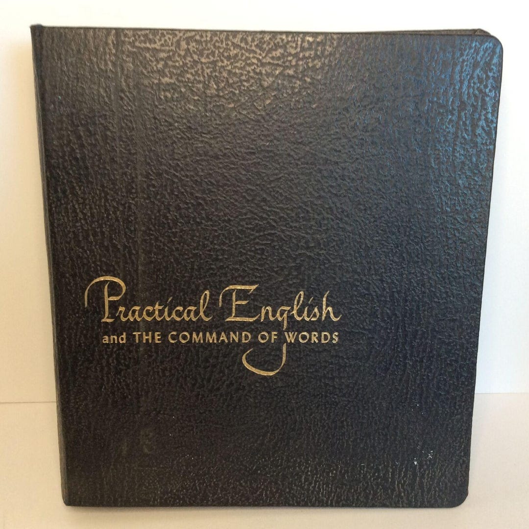 Vintage Text Book 1960 Practical English and Command of Words Adult ...