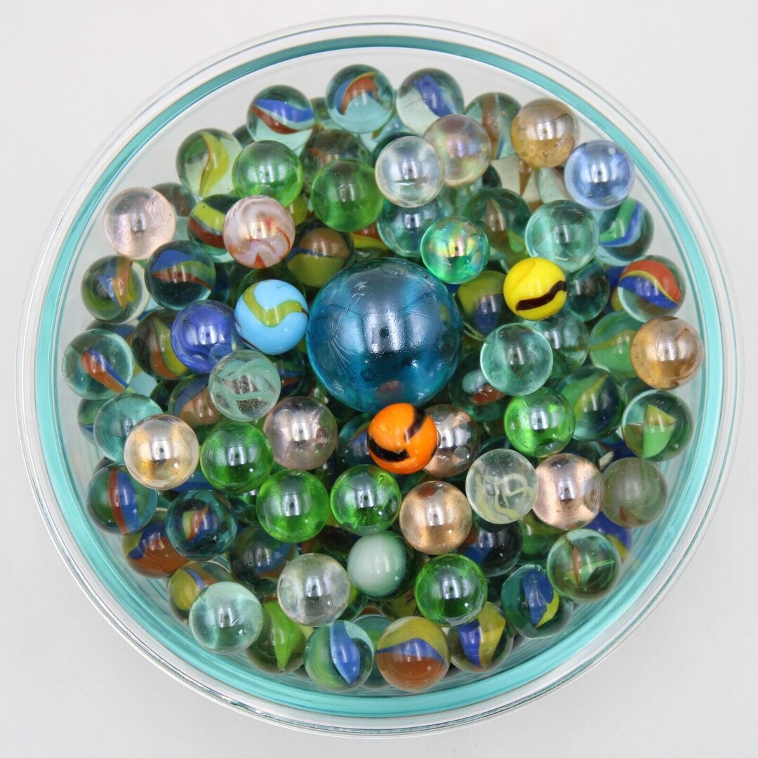 3 Plus Pounds Marbles Lot Vintage Beautiful Swirls Colorful Mix Solids ...