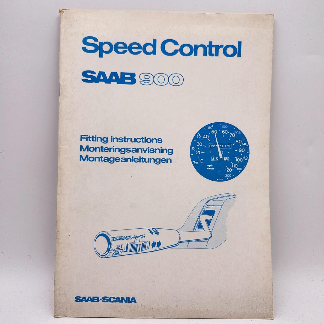Saab 900 Speed Control Fitting Instructions Manual 655332 B - Etsy