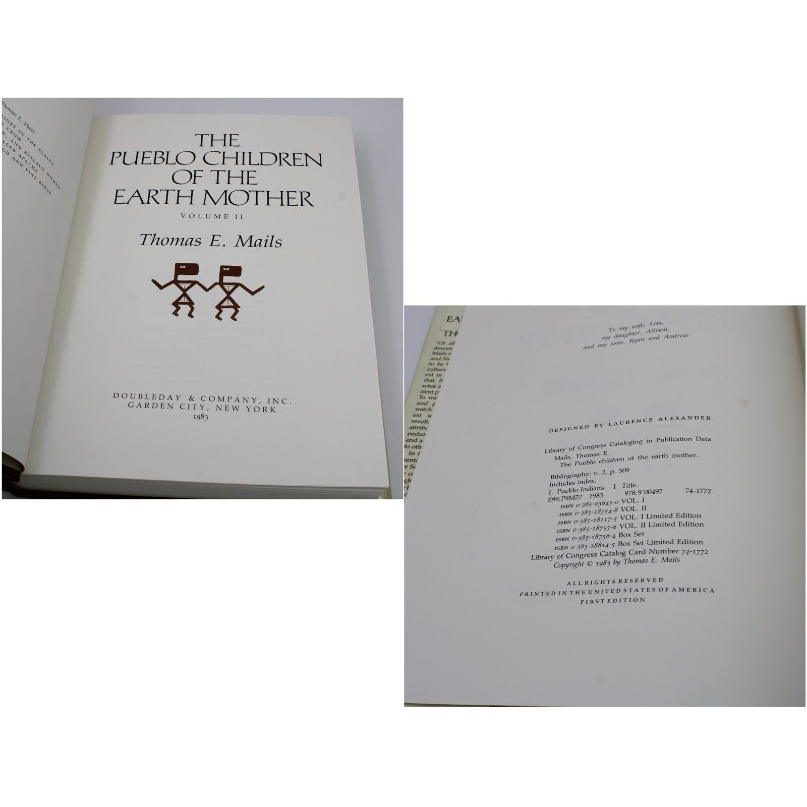 The Pueblo Children of the Earth Mother Thomas E Mails 1983 Hardcover 2 ...