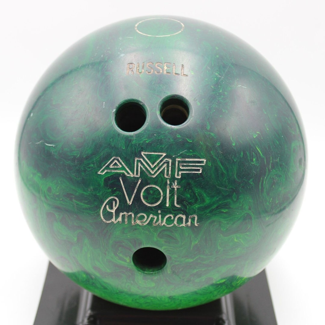 AMF Voit American Bowling Ball 14lb Green Swirl Vintage - Etsy