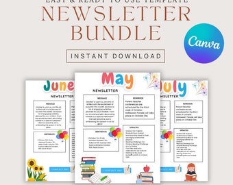 Editable Canva Template-newsletter Template, Editable Newsletter ...