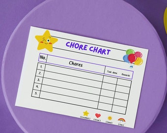 Kids Chore Chart Editable Kids Chore Chart Printable Chore Chart for ...